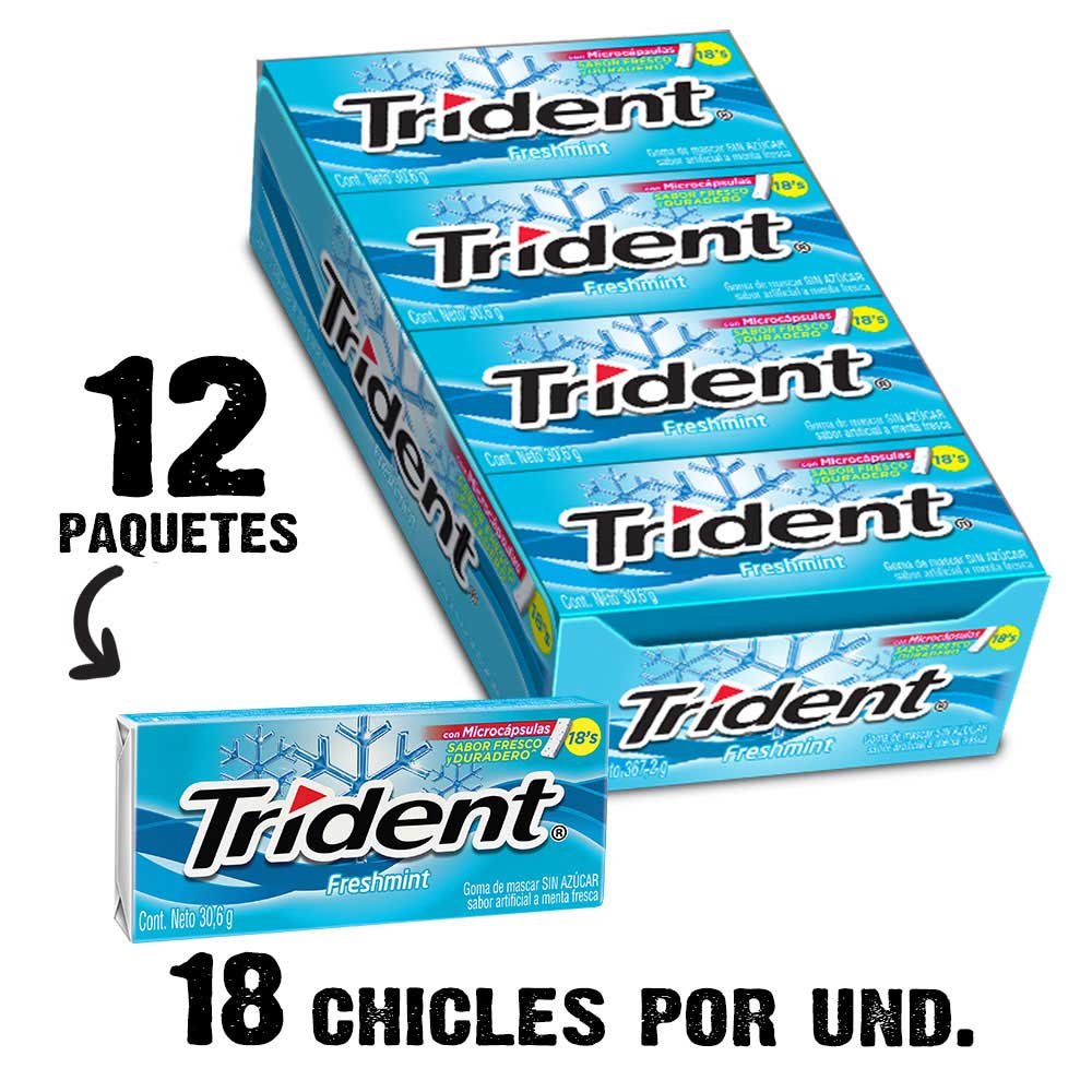 Trident evup Fresh Mint x 18piezas - Mondelez Peru